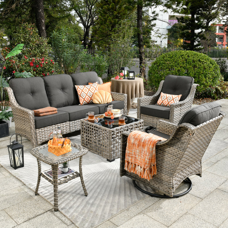 Red Barrel Studio® Daliya 5 - Person Outdoor Seating Group with Cushions "& Reviews" | Wayfair